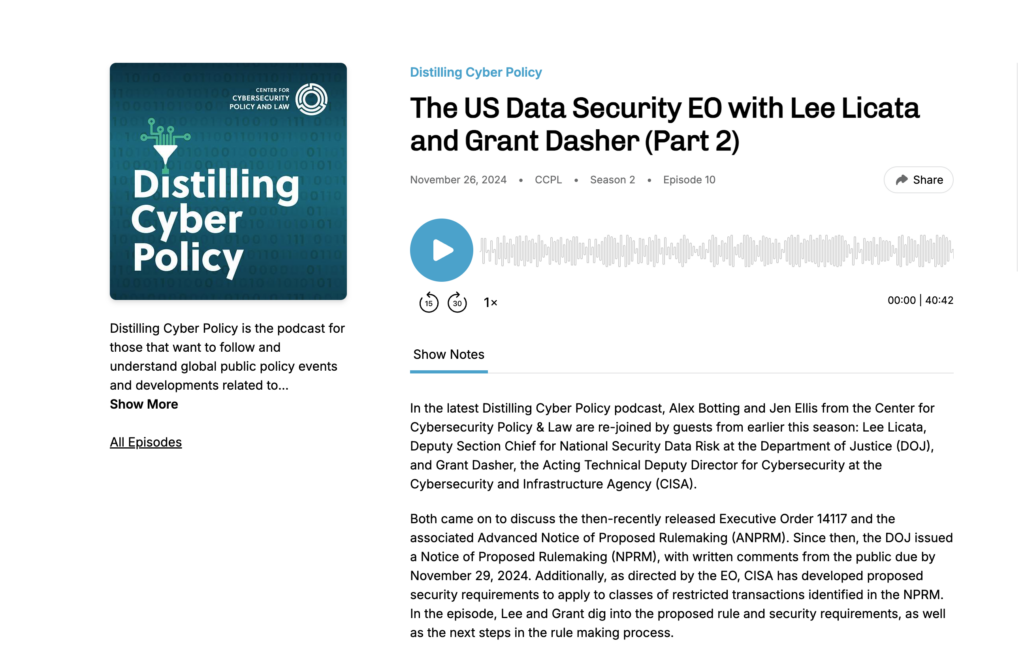 Rebekah Brown and John Scott-Railton on Distilling Cyber Policy podcast ...